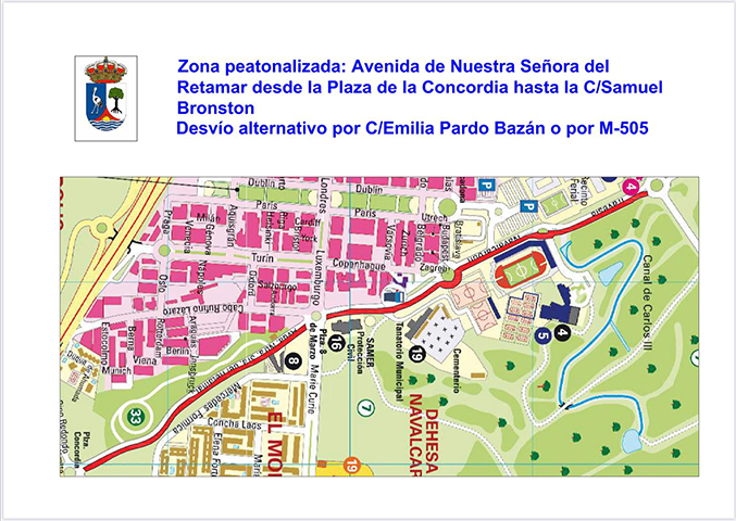 Las Rozas hará peatonales 4 kilómetros de sus calles durante los fines ...